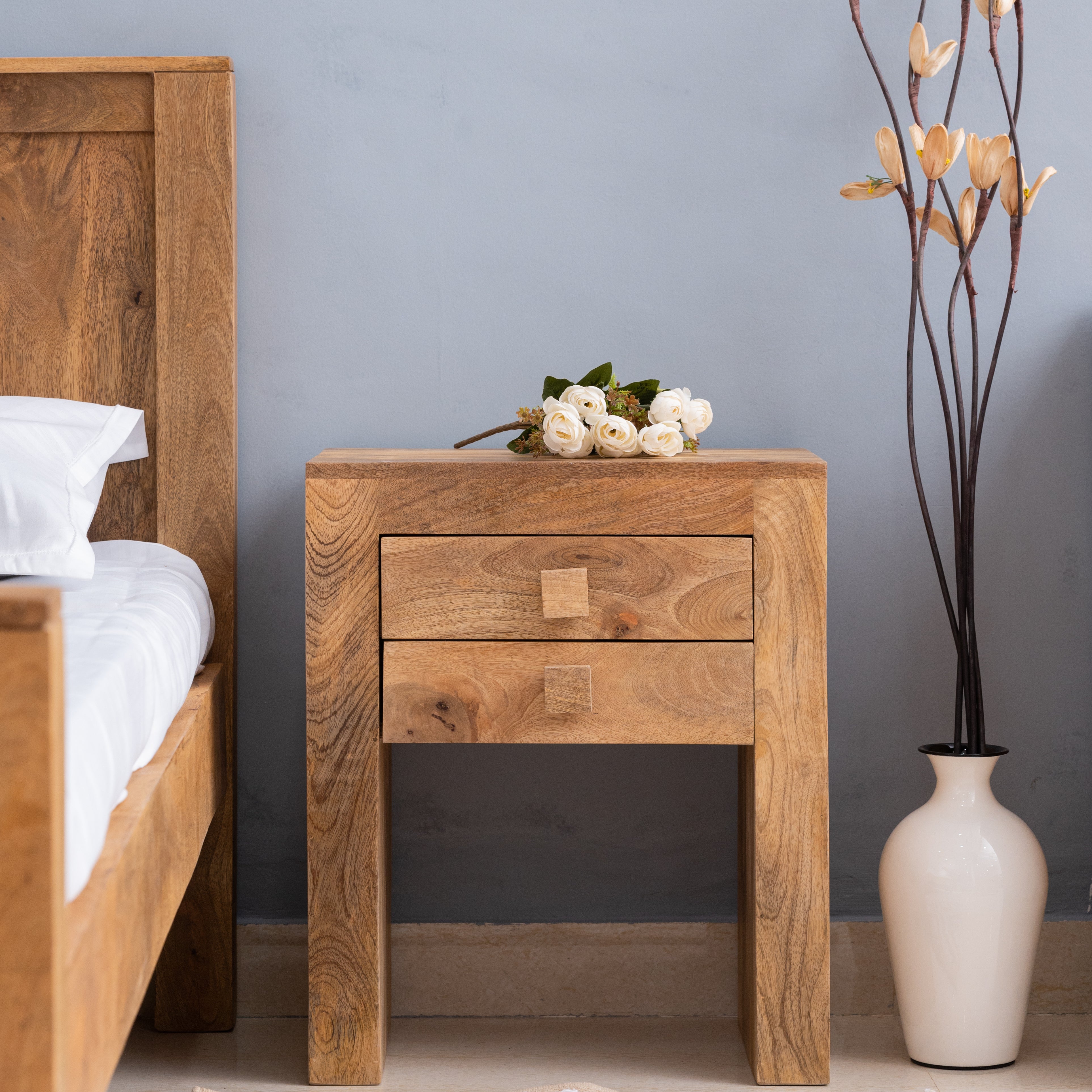 Duraster Misa Mango Wood Bedside Table | Duraster