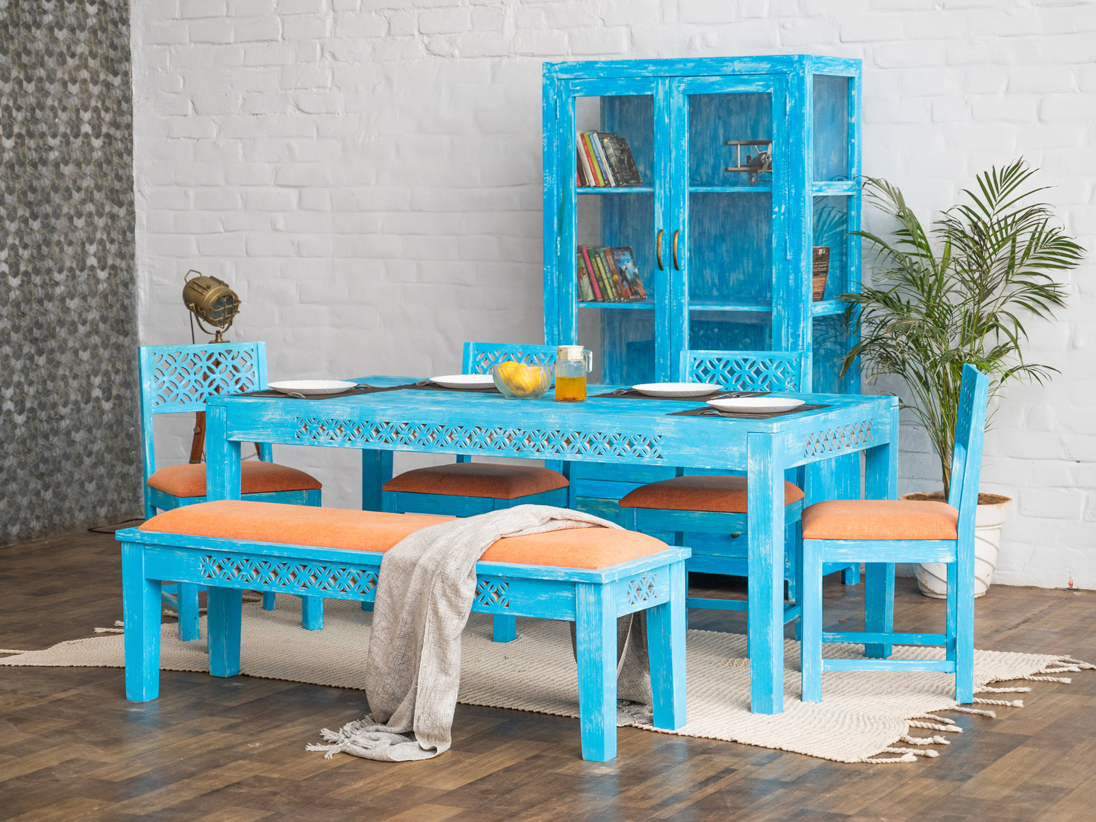 Duraster Florida Wood Dining Table Set 6 Seater | Duraster