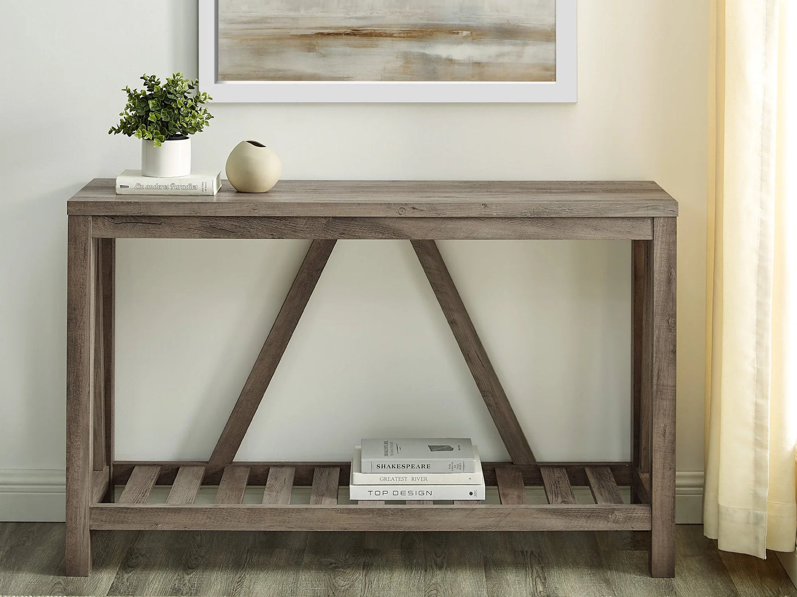 Duraster Goa Wooden Console Table (Shadow Gray) | Duraster