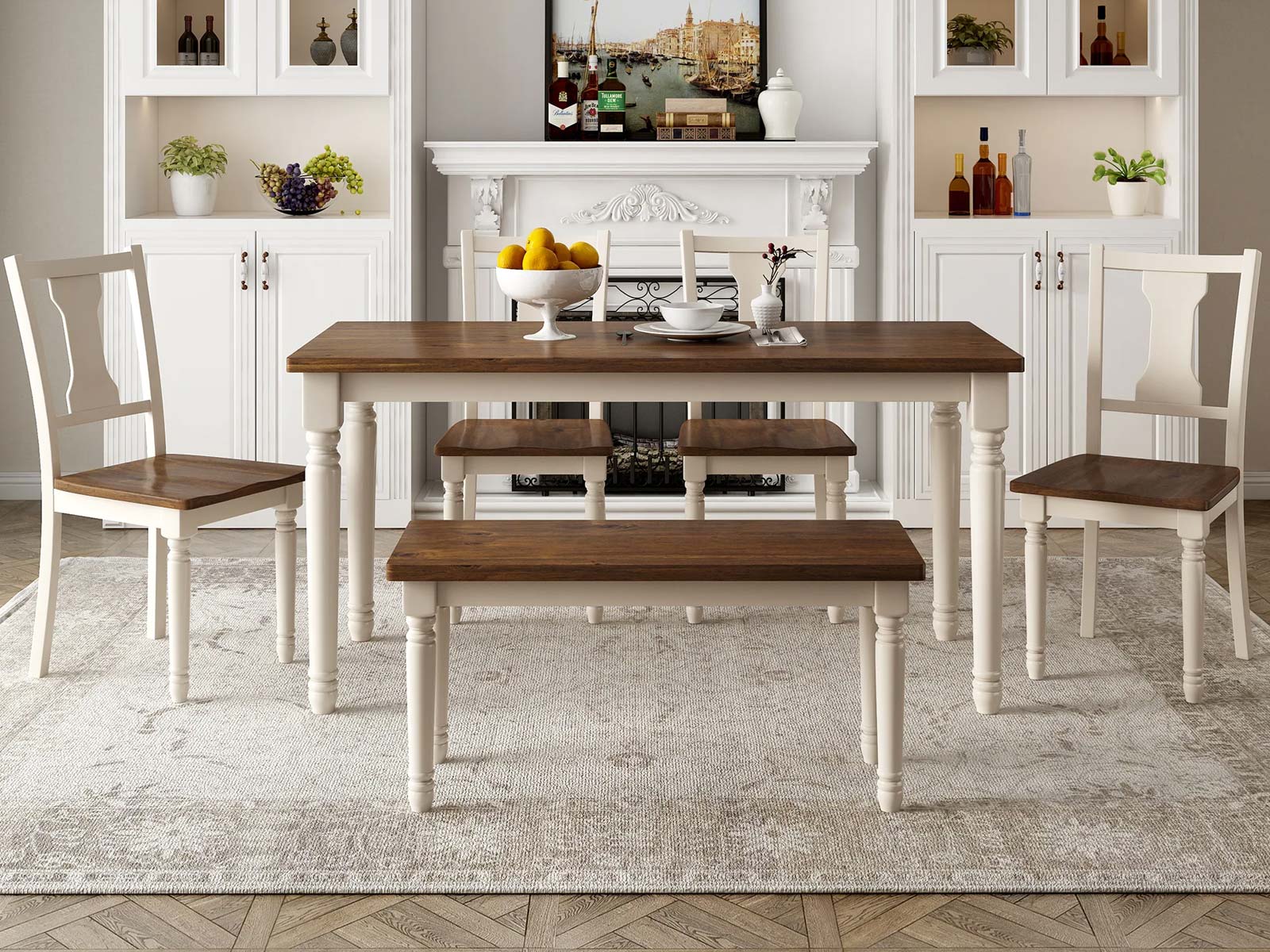 Duraster Novo Premium Dining Table Set 6 Seater with Bench | Duraster