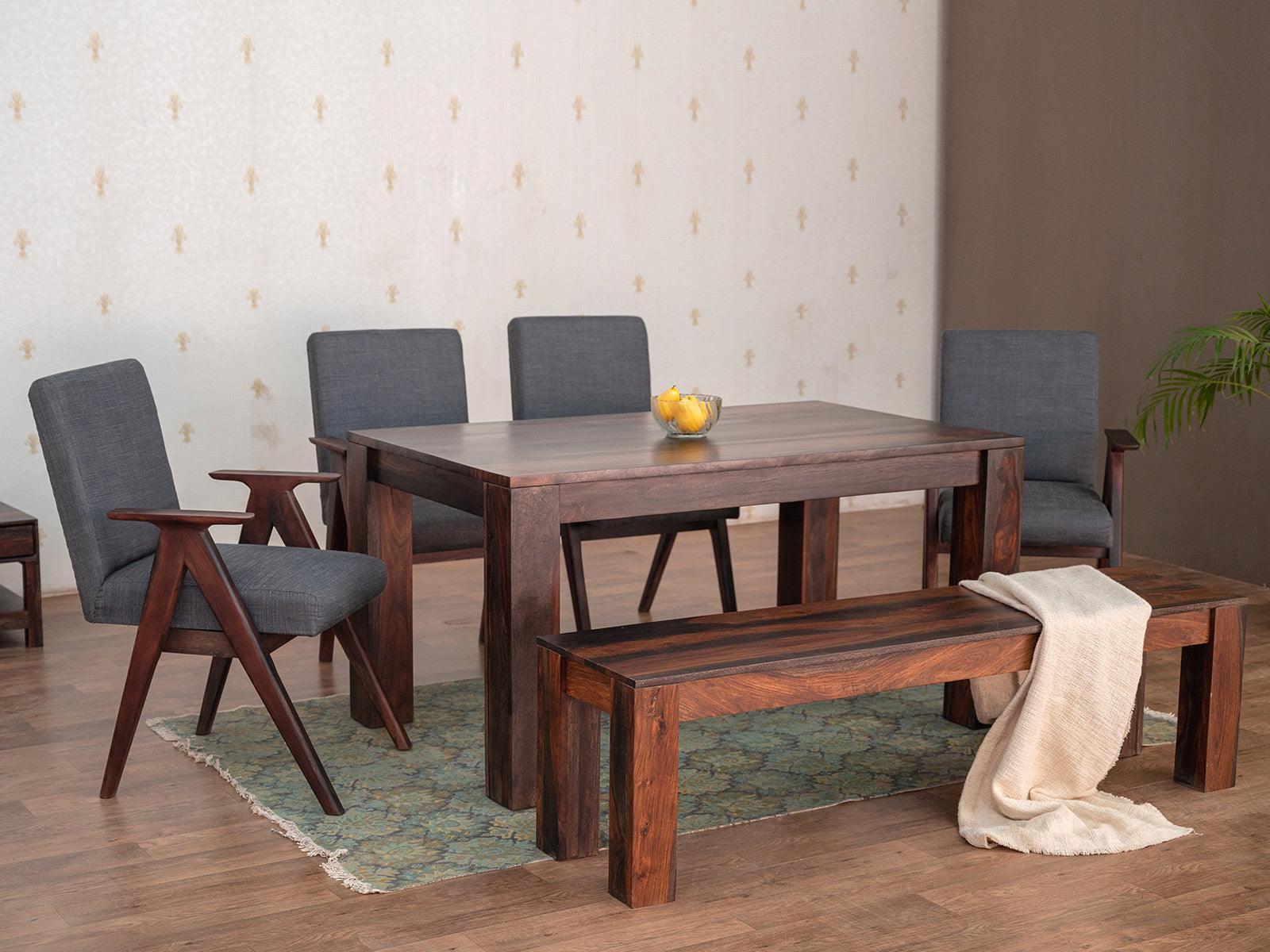 Duraster Marvel Wood Dining Table Set 6 Seater | Duraster